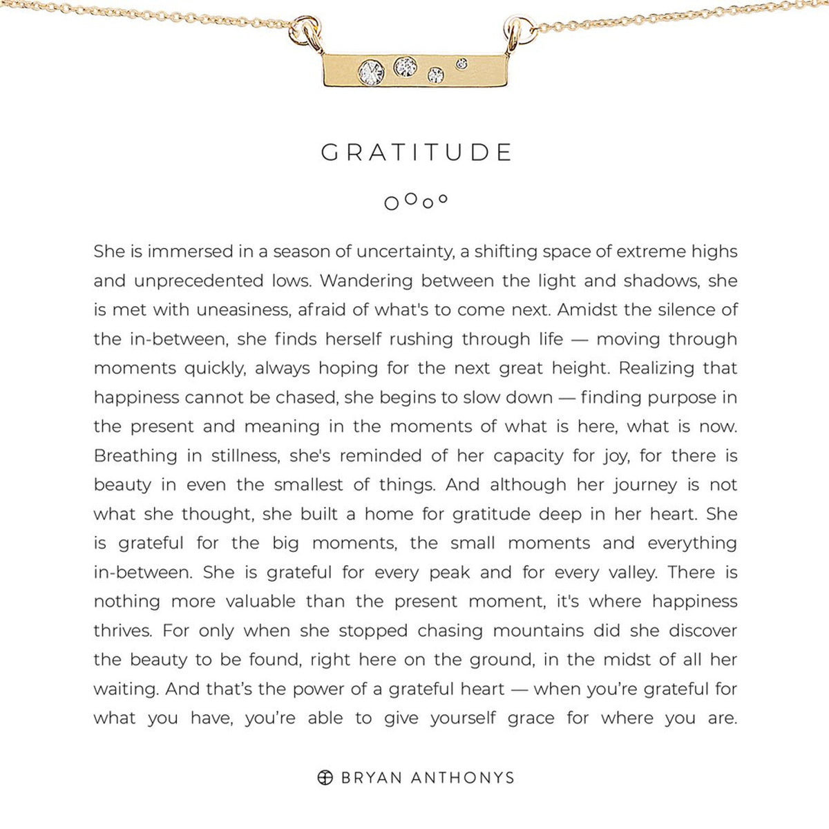 Gratitude Necklace - Bryan Anthonys – A Little Happy