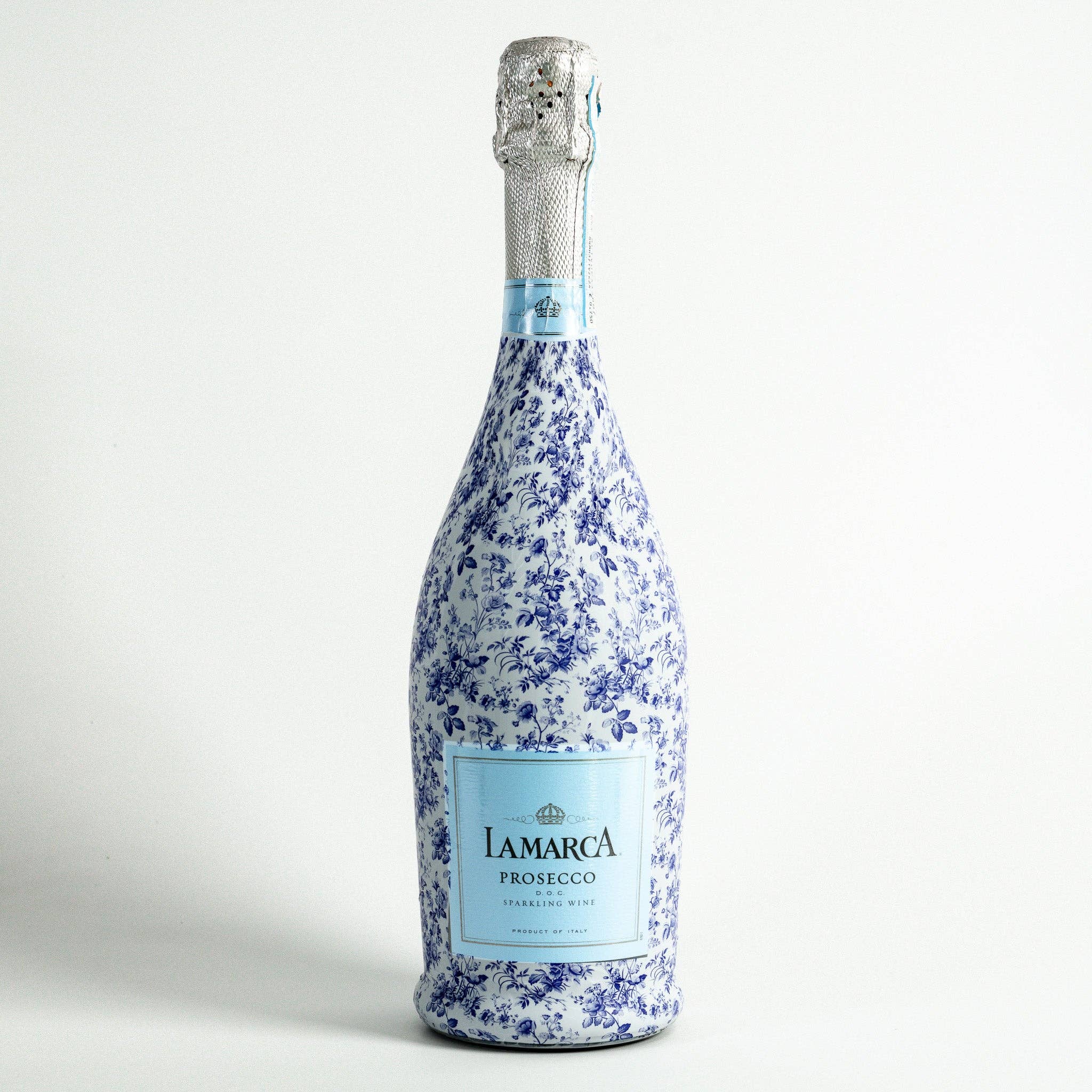 Beau Bottles Grandmillenial Blue Floral - Prosecco Collection – A ...