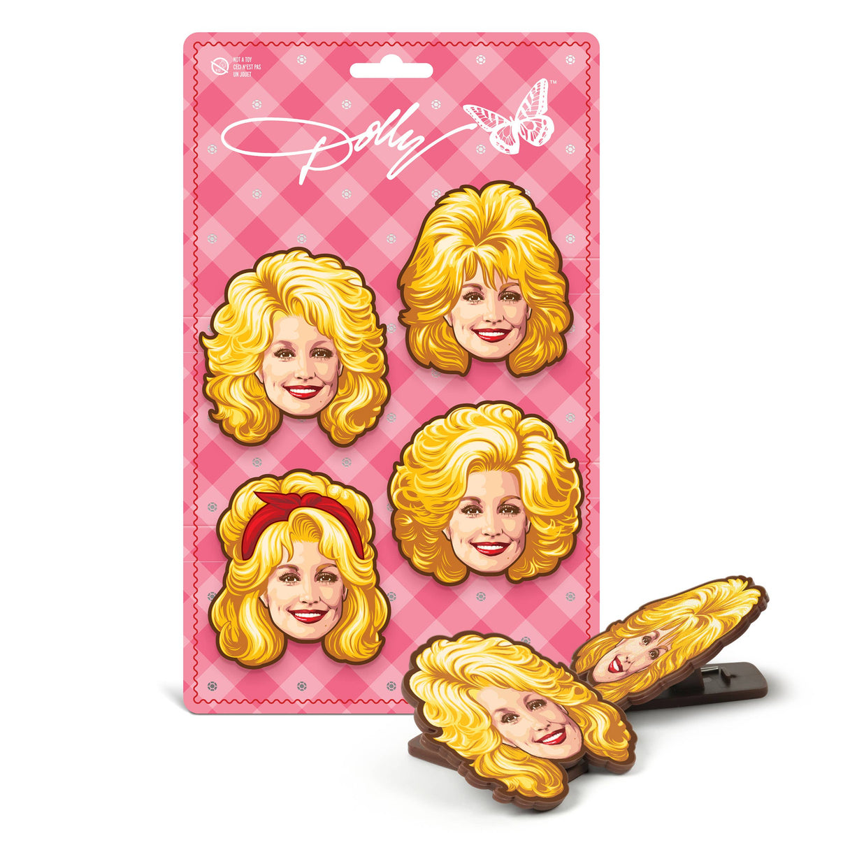 Dolly Parton Bag Clips, Set of 4, Iconic Hairstyle Designs – A Little Happy