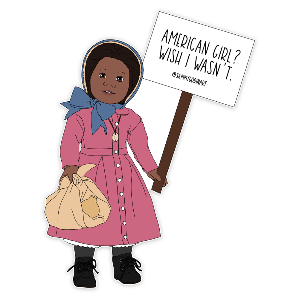 Addy Wish I Wasn’t American Girl Sticker – A Little Happy
