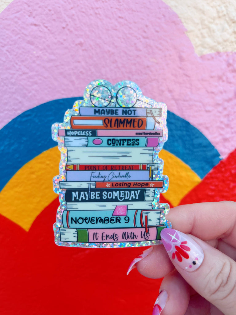 Colleen Hoover Book Stack Sticker – A Little Happy