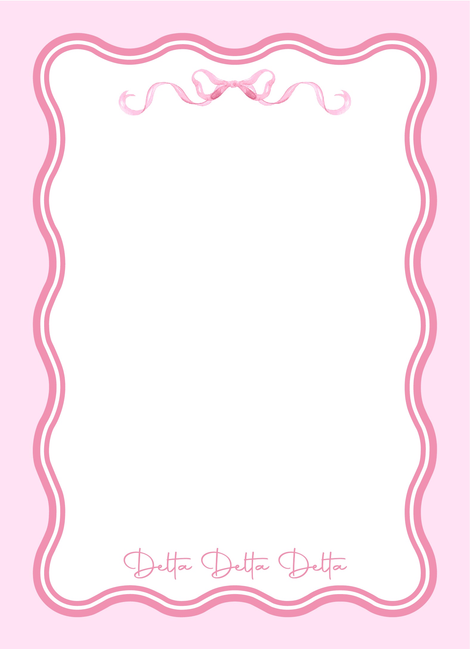 Coquette Sorority Notepad - Tri Delta – A Little Happy
