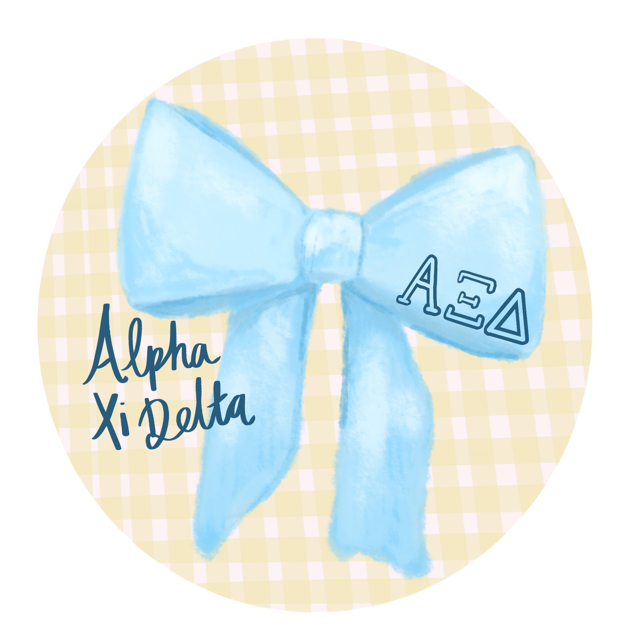AXiD Greek Bow Button – A Little Happy