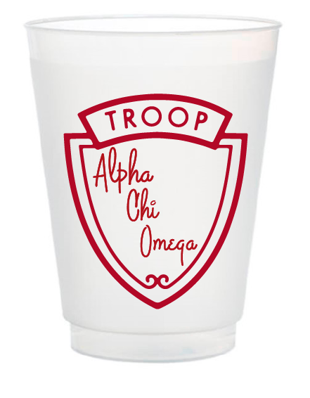 "Troop" Sorority Frosted Cup - AXO – A Little Happy